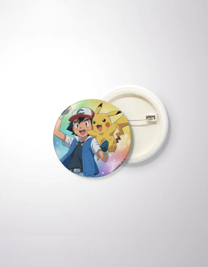 ASH & PIKACHU Pokémon Badge – Nostalgicart